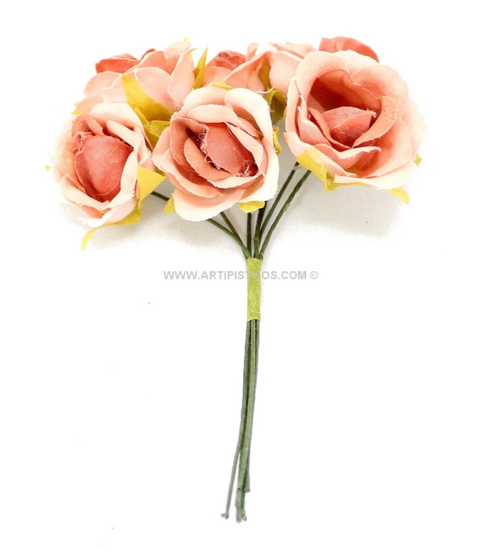 Bouquet De 6 Fleurs En Tissu - Mini-Fleurs - Matériaux pour coiffes ...